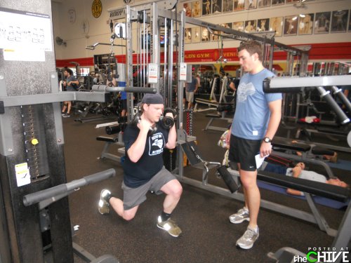 patty gets personal trainer Brian Raymond at Gold's Gym