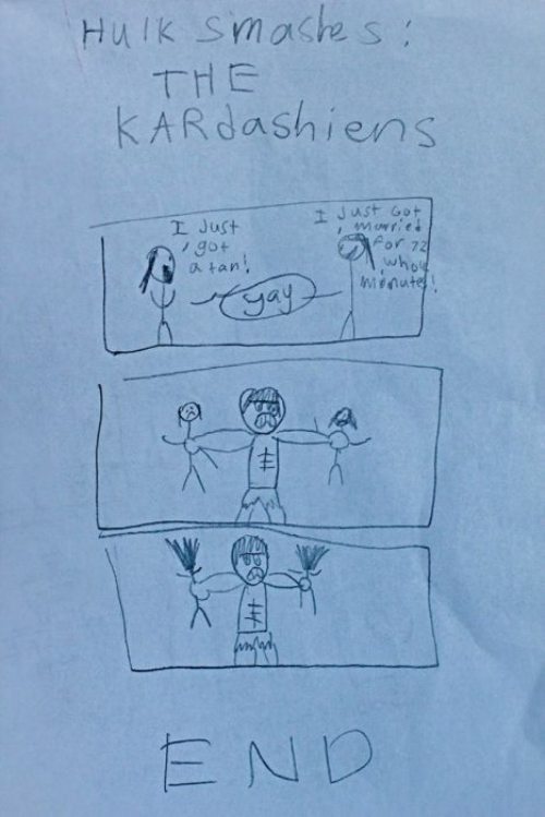 Disturbing kid's drawings are funny
