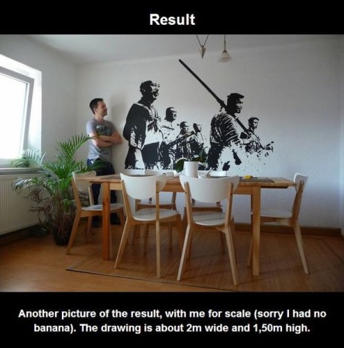 A simple way to draw any great picture on your wall (11 Photos)