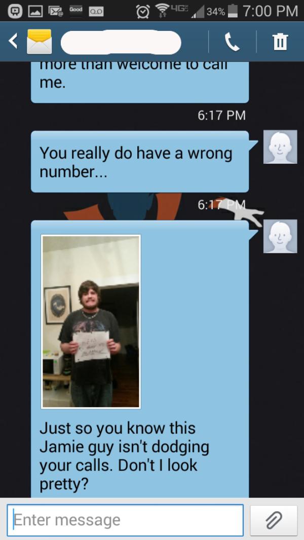 Wrong text leads to very interesting conversation
