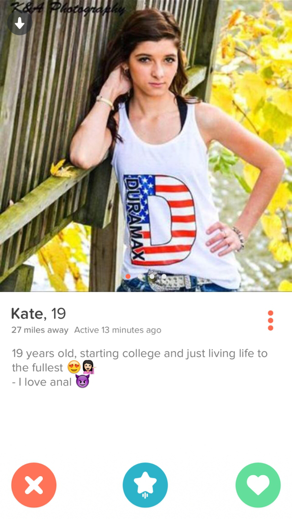 Forward girls on Tinder