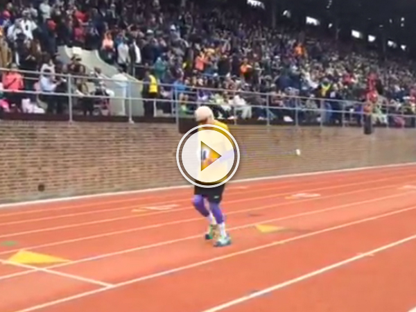 Old people race in track and field