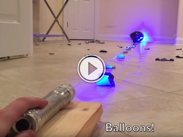 Setting stuff on fire with a homemade laser gun : theCHIVE