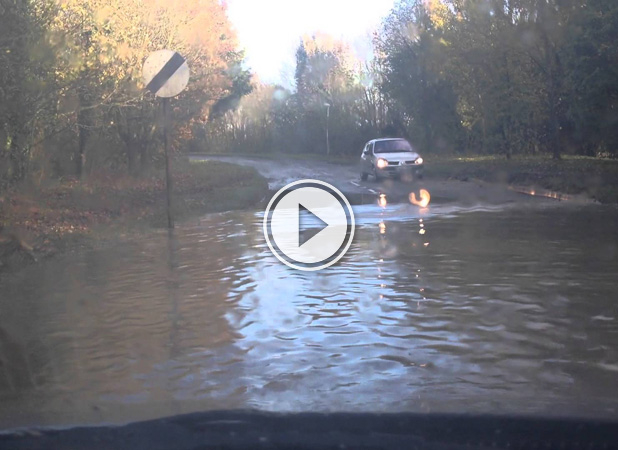 That's a big puddle and a big fail (Video)