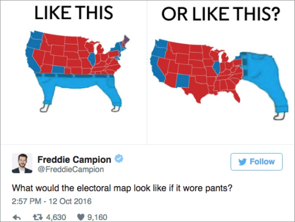 Funny, but worthless electoral maps & memes will make you smile