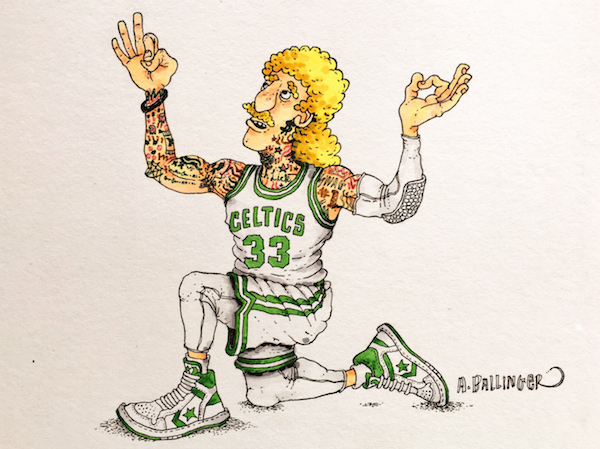 Artist draws Larry Bird as famous people