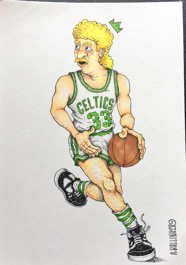 Artist draws Larry Bird as famous people