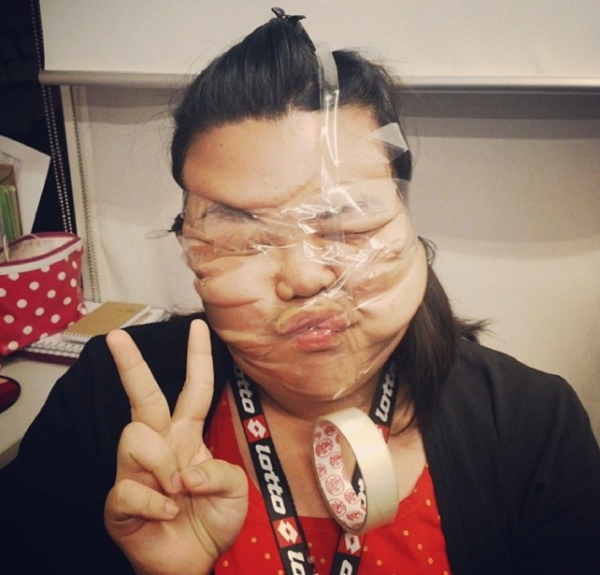 That's one way to use scotch tape