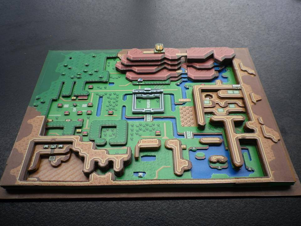 3D map from Zelda made entirely of paper (19 Photos)
