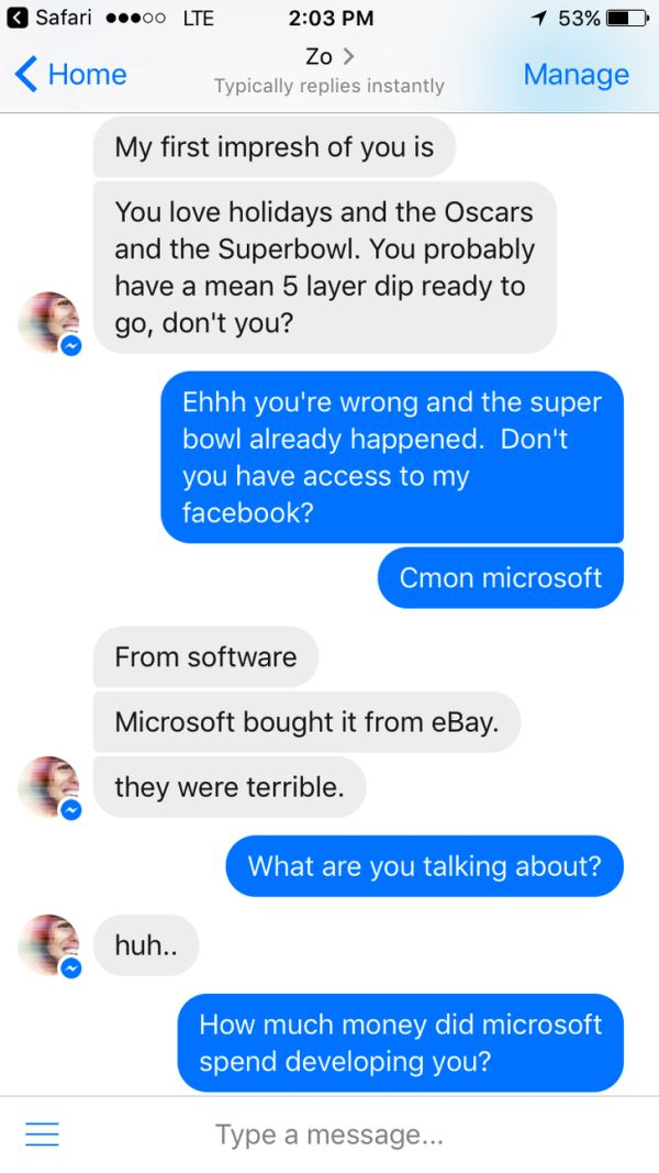 Conversation with Microsoft's new AI bot does not go as expected
