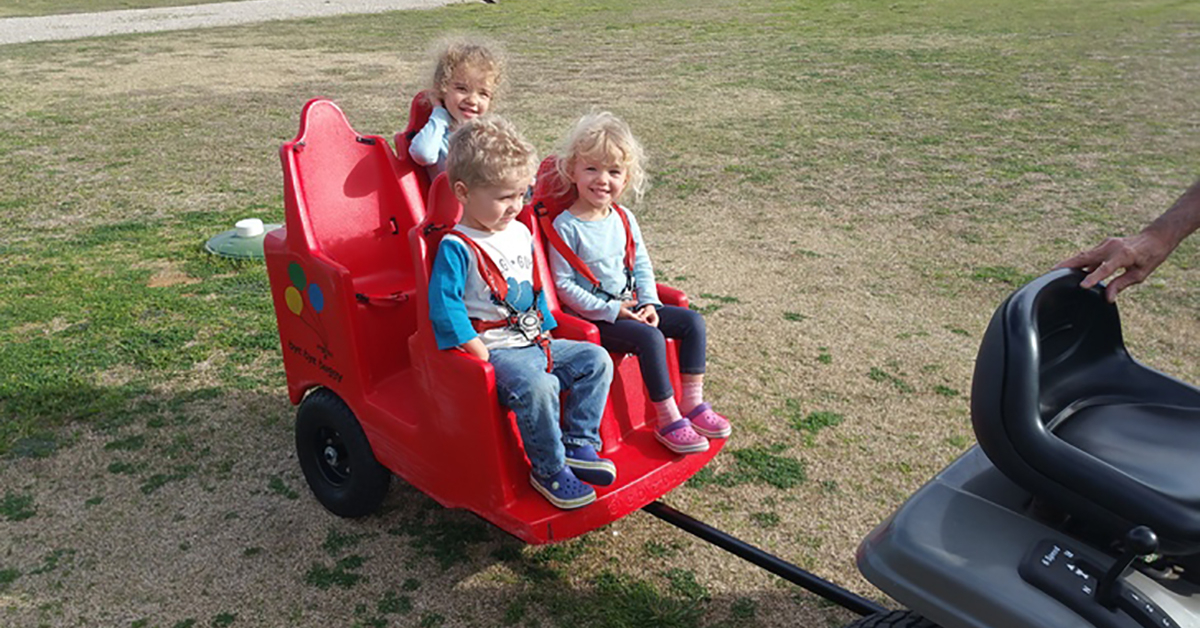 Dad finds new ways to entertain triplets