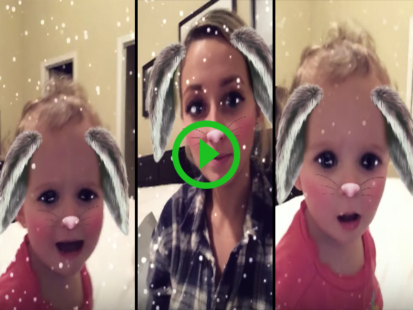 Crying baby has the absolute best reaction to a Snapchat filter