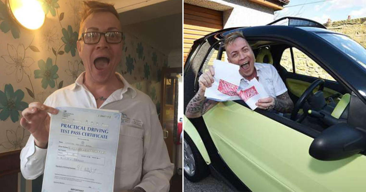 Determined man finally passes his driving test after 33 tries