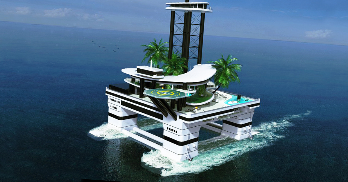 Photos and details on mobile floating Islands named Kokomo on theChive