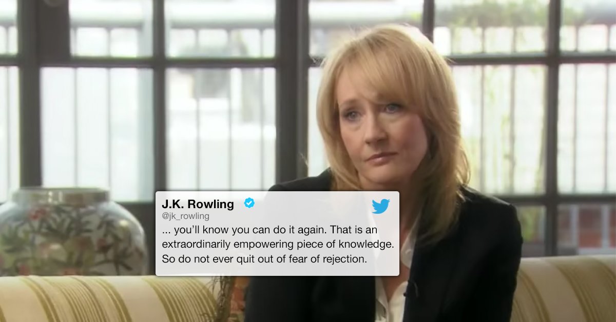 J.K. Rowling gives advice on working hard