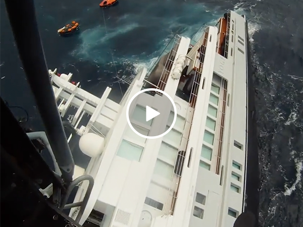 Coast Guard comes to the rescue of the crew of a sinking ship