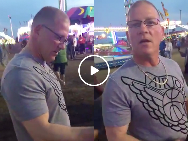 Guy at fair calls out potential child predator