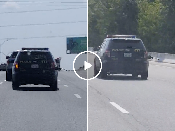 Even the boys in blue encounter a gas pump fail sometimes (Video)