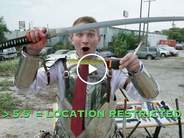 The Texas Law Hawk is here to tell you about your sword carrying rights ...