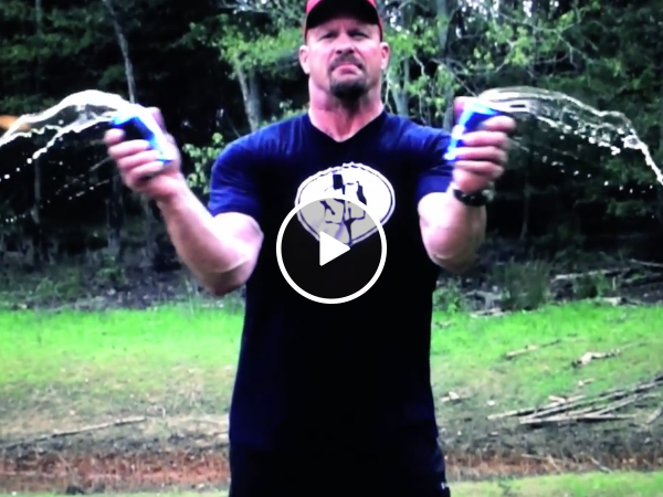 Stone Cold Steve Austin chugging beer in slow motion