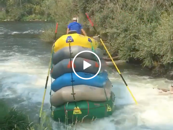 Sometimes only 6 stacked rafts will do the trick (Video)