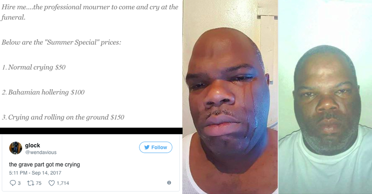 Man cries for money at funerals and may be the world’s worst genius