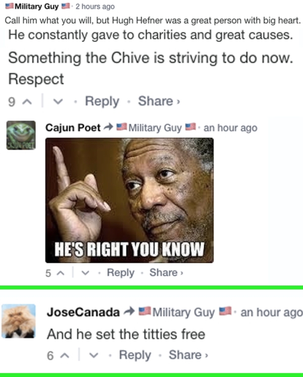 What was you favorite Playboy party joke? on theChive.com