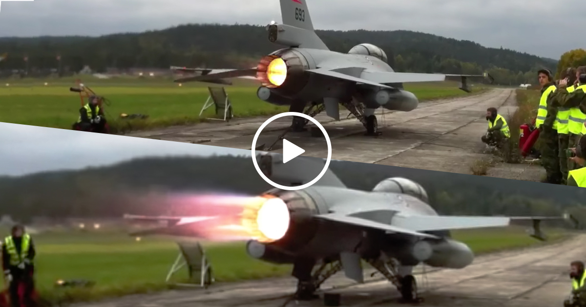 Full Throttle Afterburner test is 3-gallon/second F-16 Falcon Video