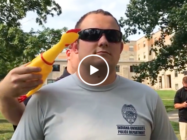 The toughest test at the Police Academy: The No-Laugh Chicken Test