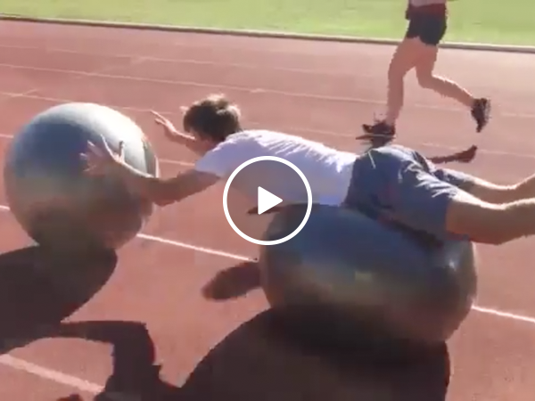 In lane #2, Evan the ball-bouncing, body-surfing boy (Video)