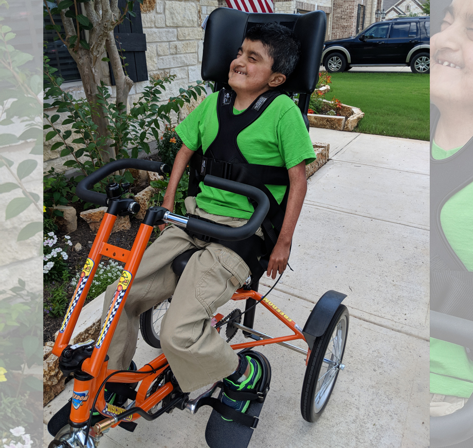 Chive Charities grants adaptive bike to boy with rare disease