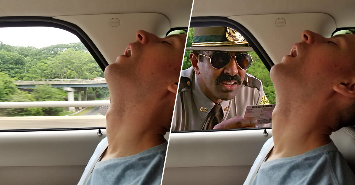 Girl asks Internet to Photoshop what sleeping BF missed on a road trip