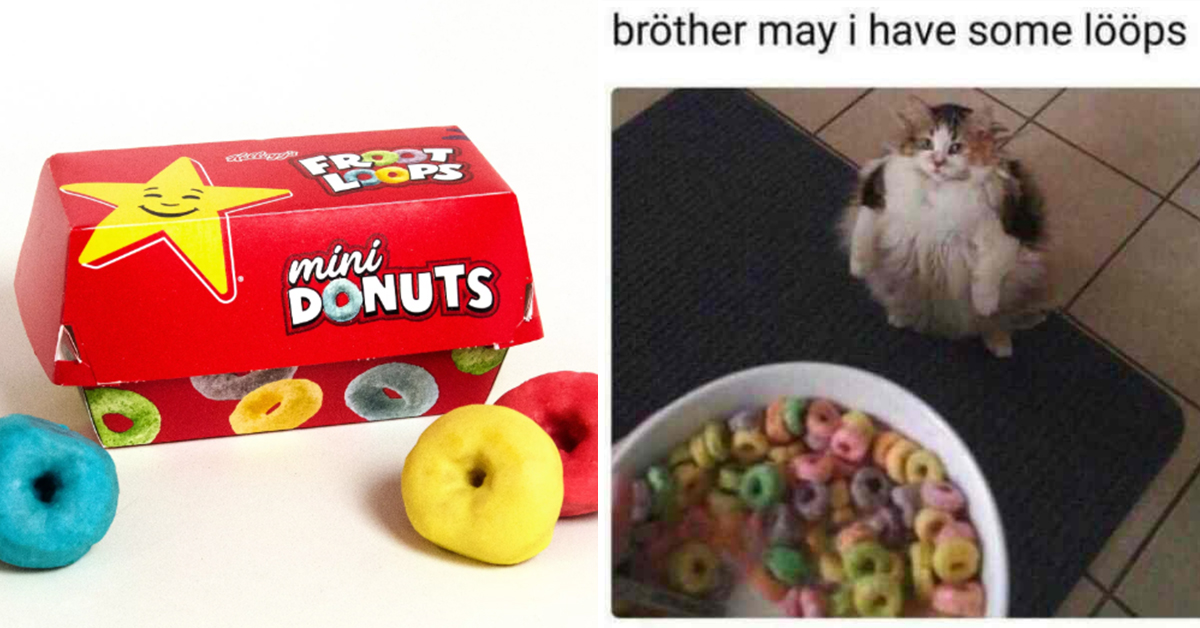 I want these Froot Loops Mini Donuts in and around my mouth