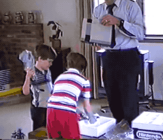 Nintendo Kid Open Original NES Box Video Crying 80s Nostalgia theChive