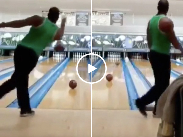 Spinning bowling shot makes our heads, well.. spin (Video)