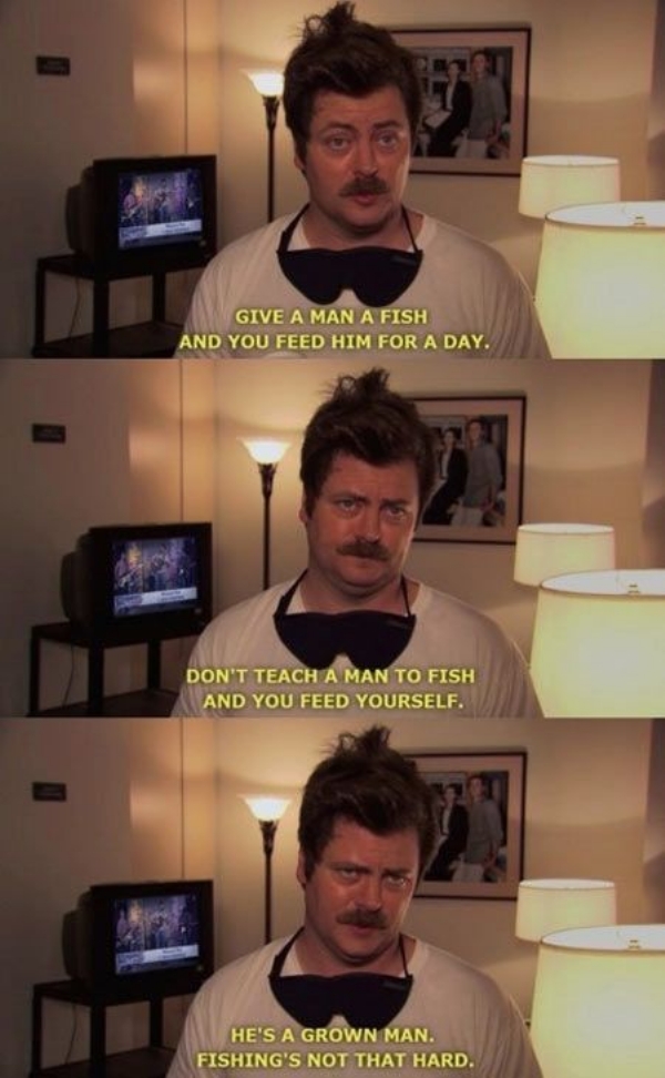 The best Ron Swanson moments served up with steak and a scotch (30 Photos)