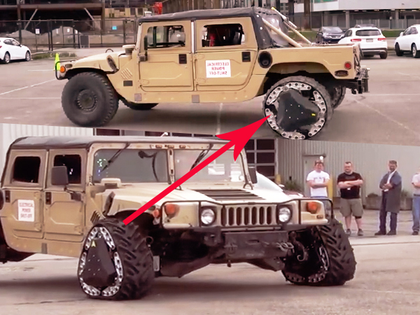 Wheels Transform shape Tire to Triangle Track Off Road DARPA Tech 2019 ...