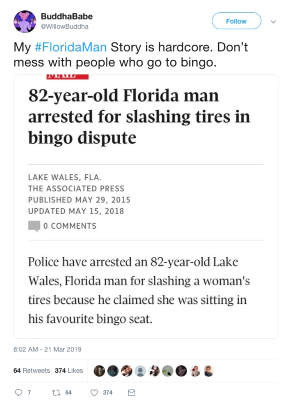 The Florida Man birthday meme is just fantastic