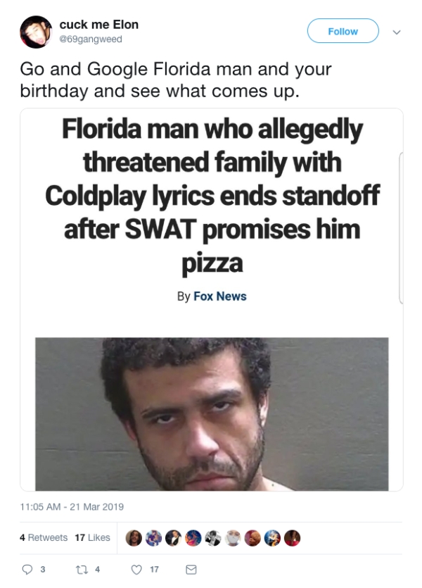 The Florida Man birthday meme is just fantastic