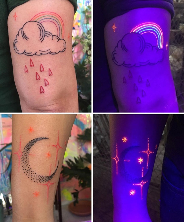 Epic ultraviolet tattoos that are a bright new future