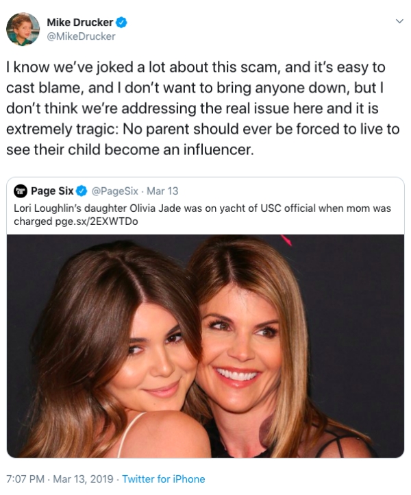 Making jokes at the expense of “influencers”