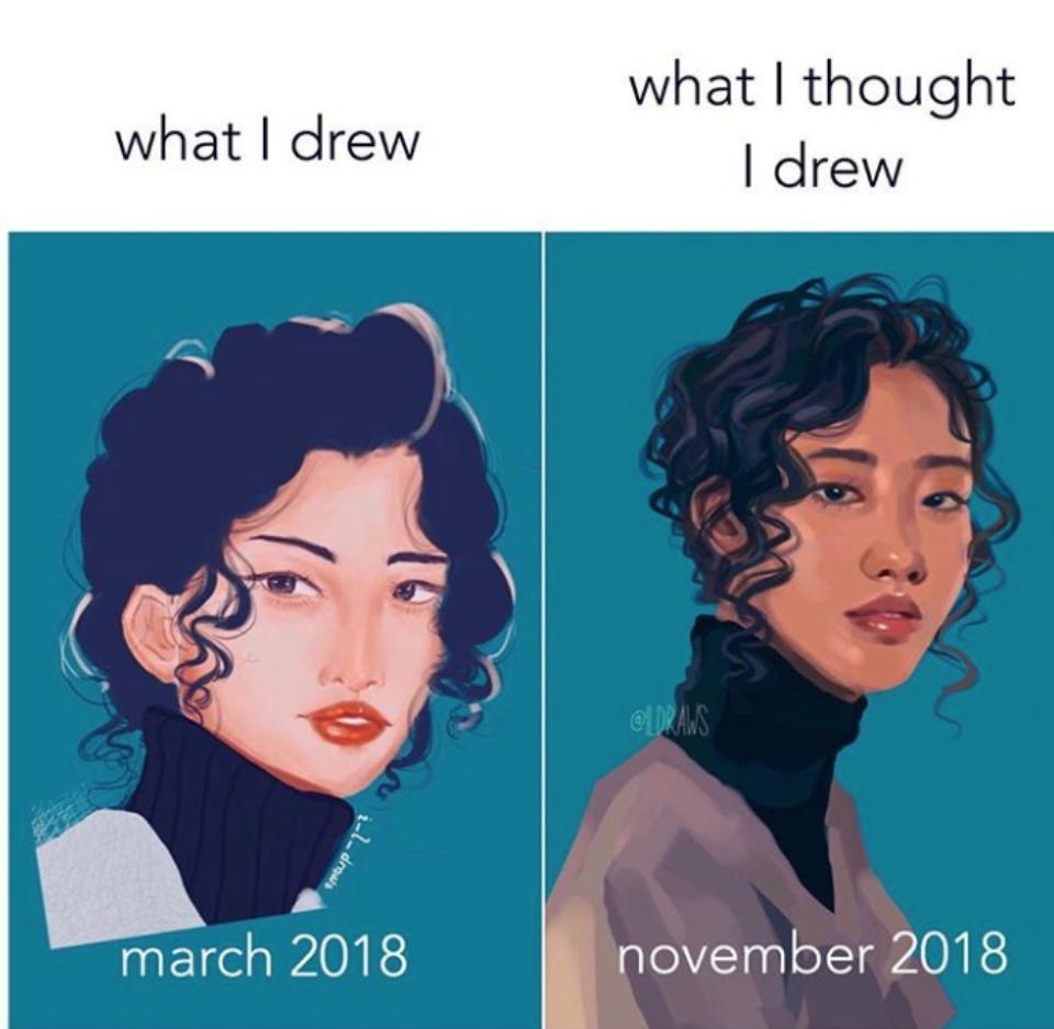 Artists Recreate Old Pieces Of Their Work, And The Progress Is Insane