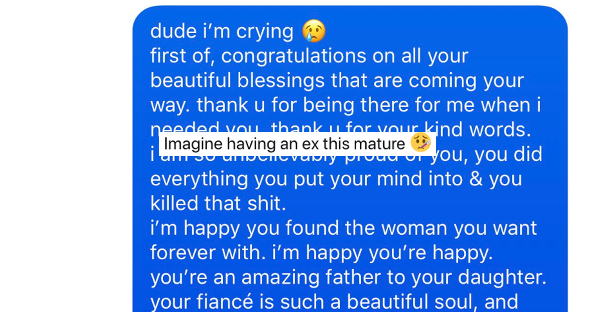 Text from ex-boyfriend takes an unexpected turn