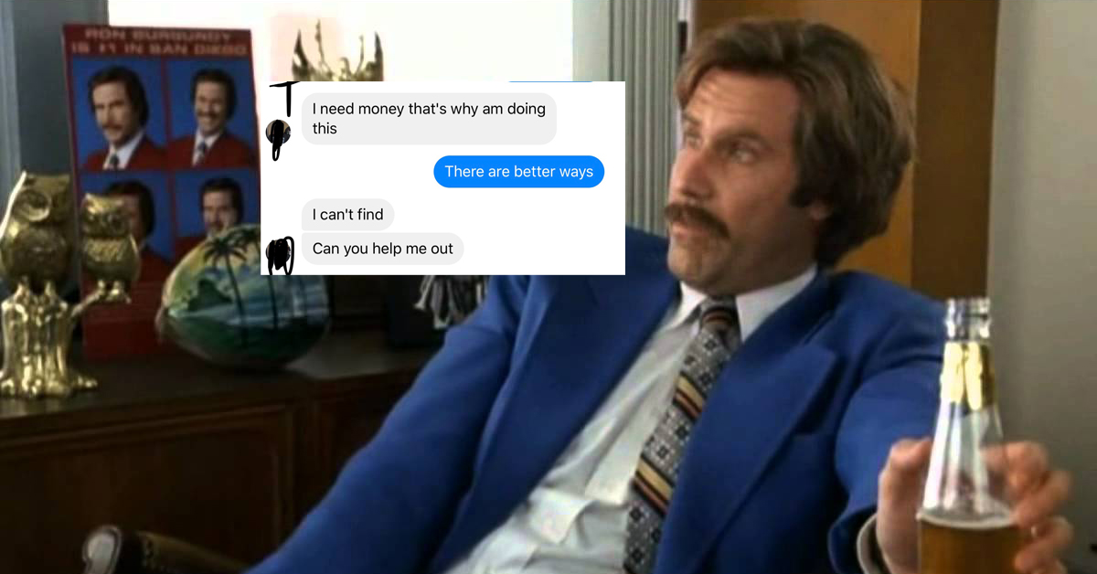 Troll and scammer square off in hilarious fashion