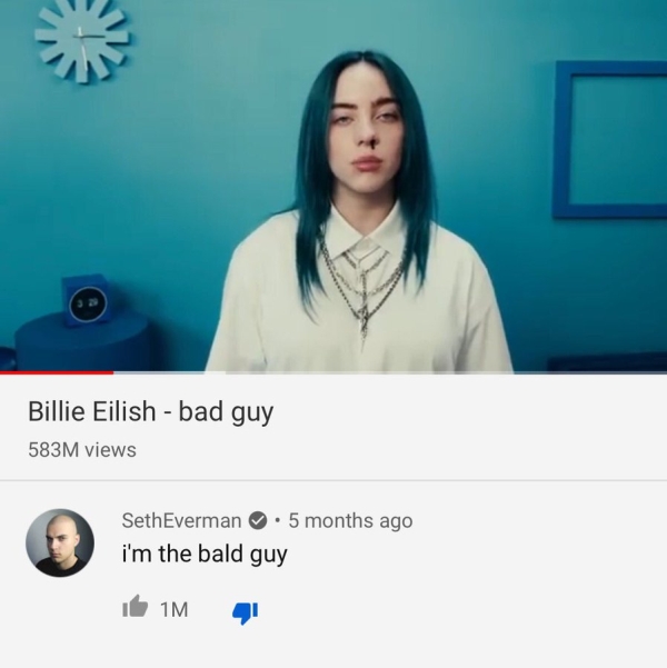 Seth Everman broke record of 1 million likes on a YouTube comment