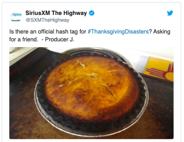 Tweets from people sharing the worst Thanksgiving fails