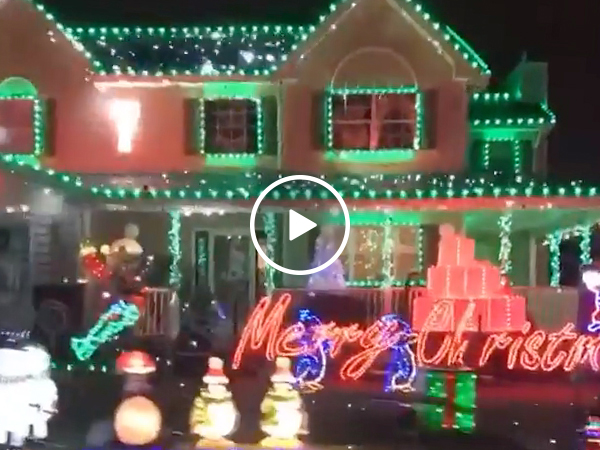 This house's Christmas lights are pretty impressive, but the neighbors...