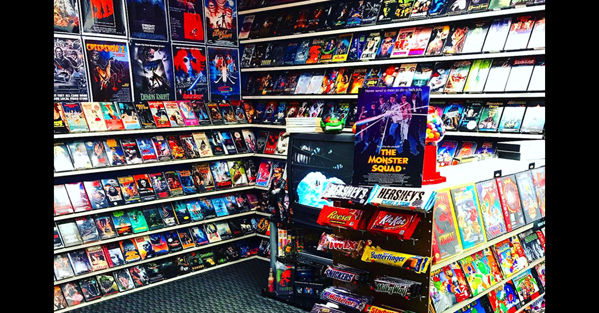 Nick Collins has nostalgically recreated Blockbuster in his basement