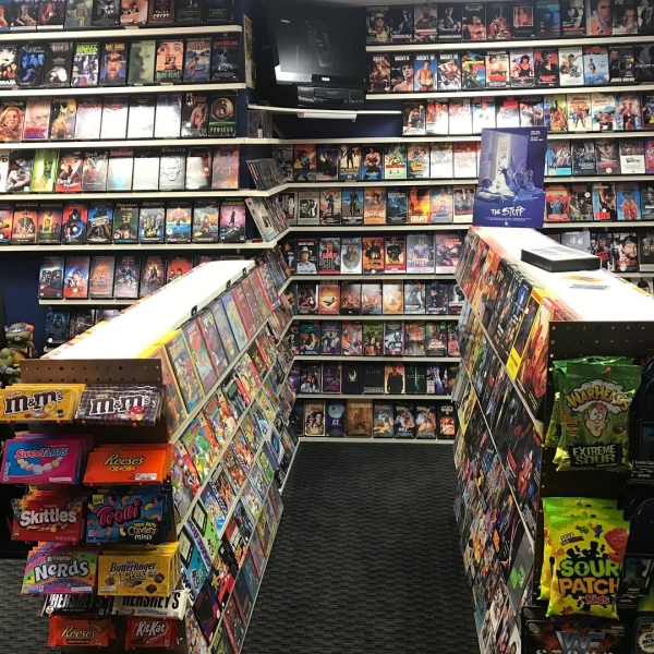 Nick Collins has nostalgically recreated Blockbuster in his basement
