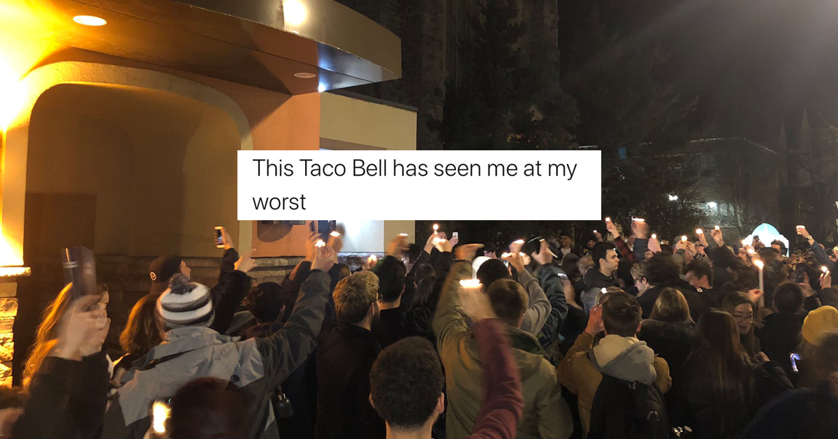 Penn State students hold vigil for a closed Taco Bell because college